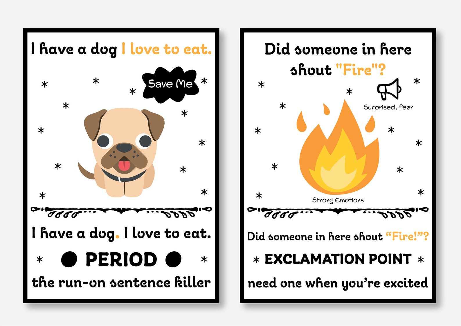 Punctuation Matters - Set of 6 English Grammar Punctuation Marks ...