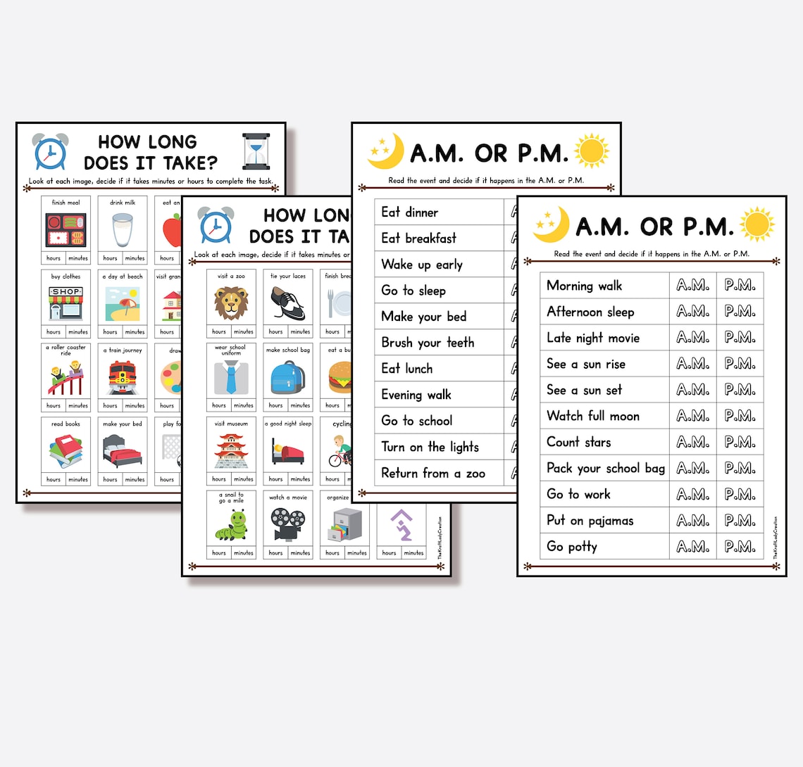 Learn to Tell Time Poster & Worksheets, Telling Time Poster, What Time ...