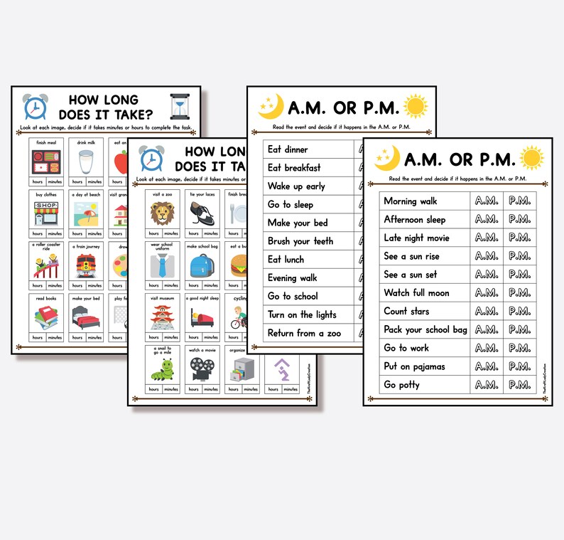 Learn to Tell Time Poster & Worksheets, Telling Time Poster, What Time ...