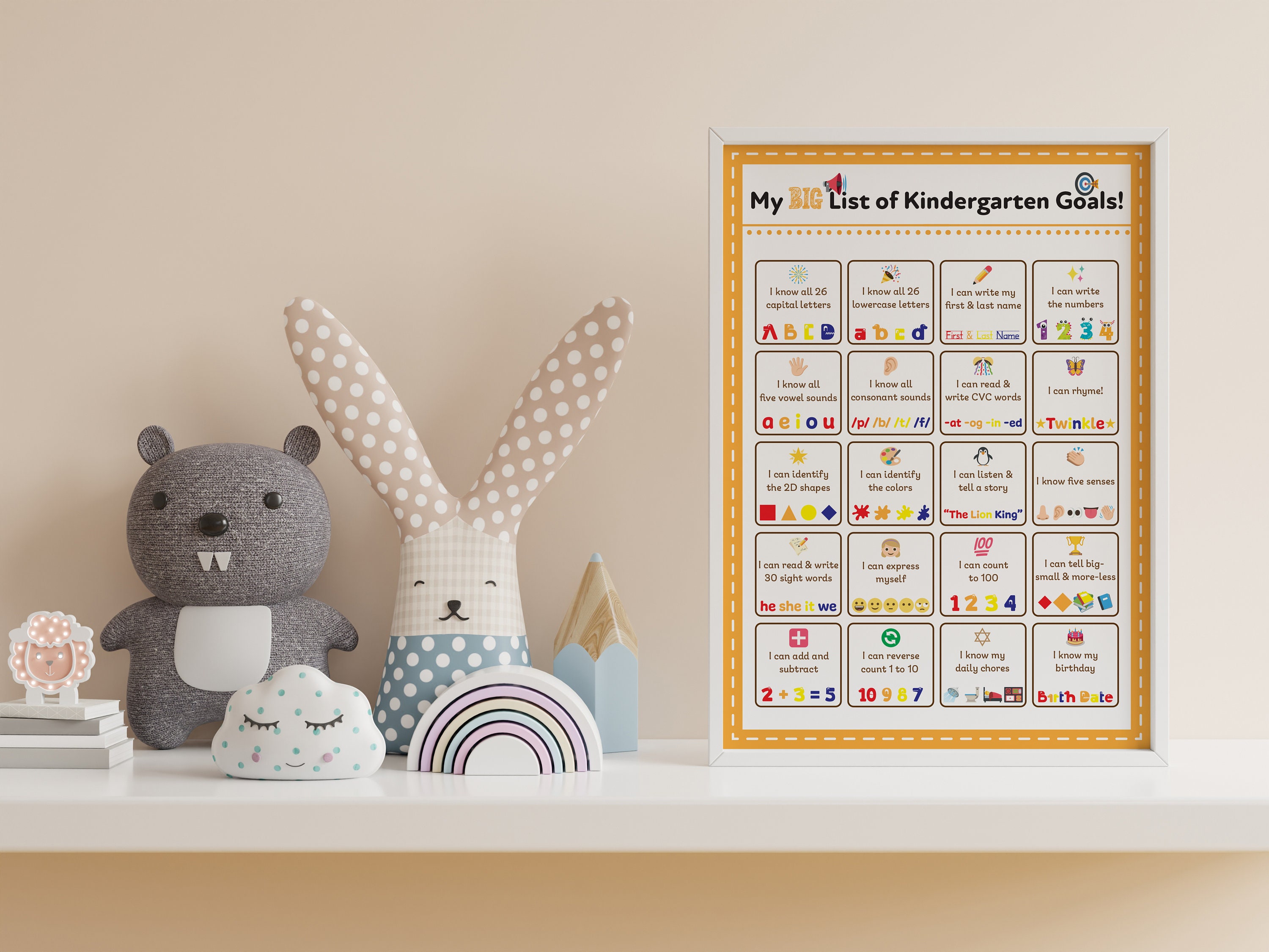 My Big List of Kindergarten Learning Goals, Kindergarten Learning ...