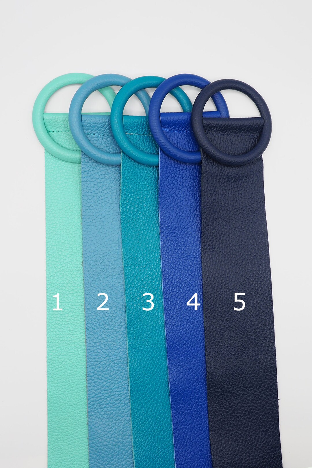Blue Leather Belts, Genuine Leather Italian Woman Belt, Wide Belt for ...