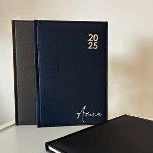 Personalised 2025 A5 Day A Page Diary Luxury Vegan Friendly ...