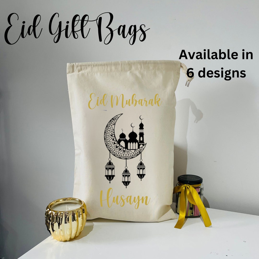 Eid Gift Bag, Eid Sacks, Eid Mubarak Personalised Eid Gift Bag, Eid ...