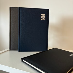 Personalised 2025 A5 Day A Page Diary Luxury Vegan Friendly ...