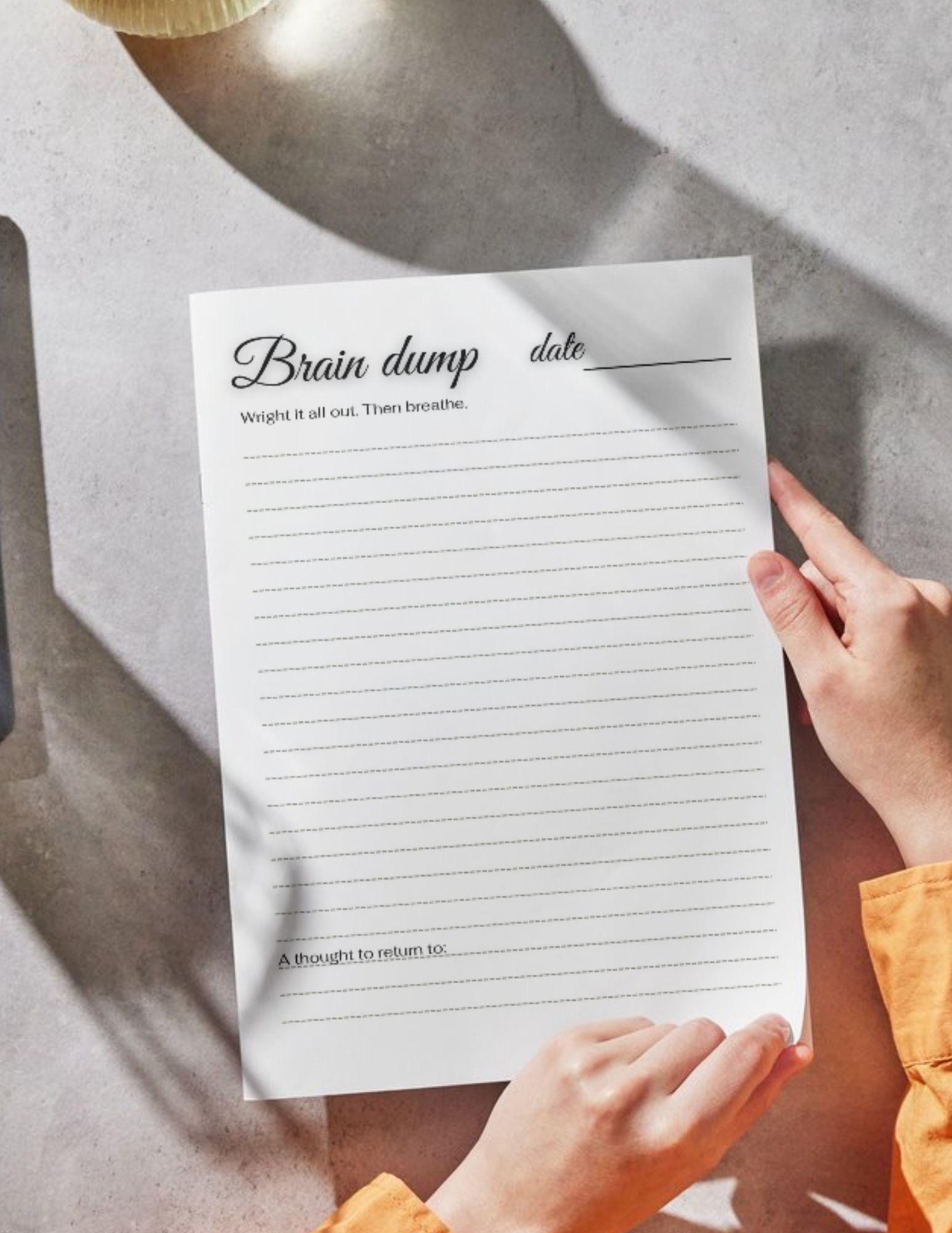 Brain Dump Printable Pages | Mental Clarity Worksheets + Bonus ...