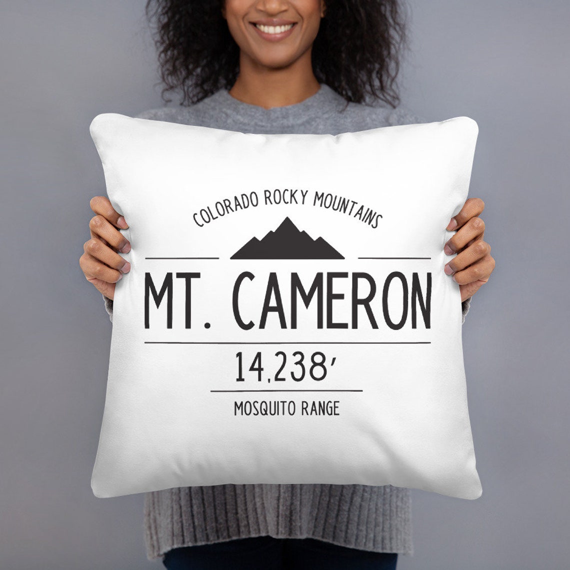 Mt. Cameron Decorative Throw Pillow | Colorado Fourteener Mountains - Etsy