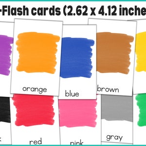 Color Flashcards for Preschool, Printable Shape Flashcards for Toddlers ...