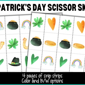 St. Patrick's Day Cutting and Tracing Pages for Preschool, Printable ...