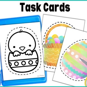 Easter Cutting and Tracing Pages for Preschool, Easter Printable ...