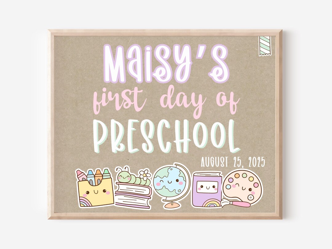 Editable First Day Sign, First Day of School Printable, Editable Back ...