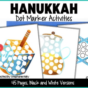 Hanukkah Dot Marker Printable, December Fine Motor Dabber Activities ...
