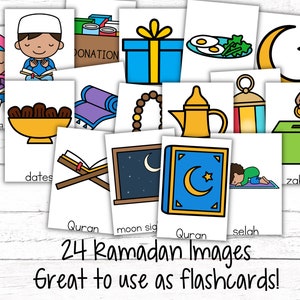 Ramadan Flashcards for Preschool, Printable Flashcards for Toddlers and ...