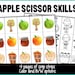 Apple Cutting and Tracing Pages for Preschool Apple Cutting - Etsy