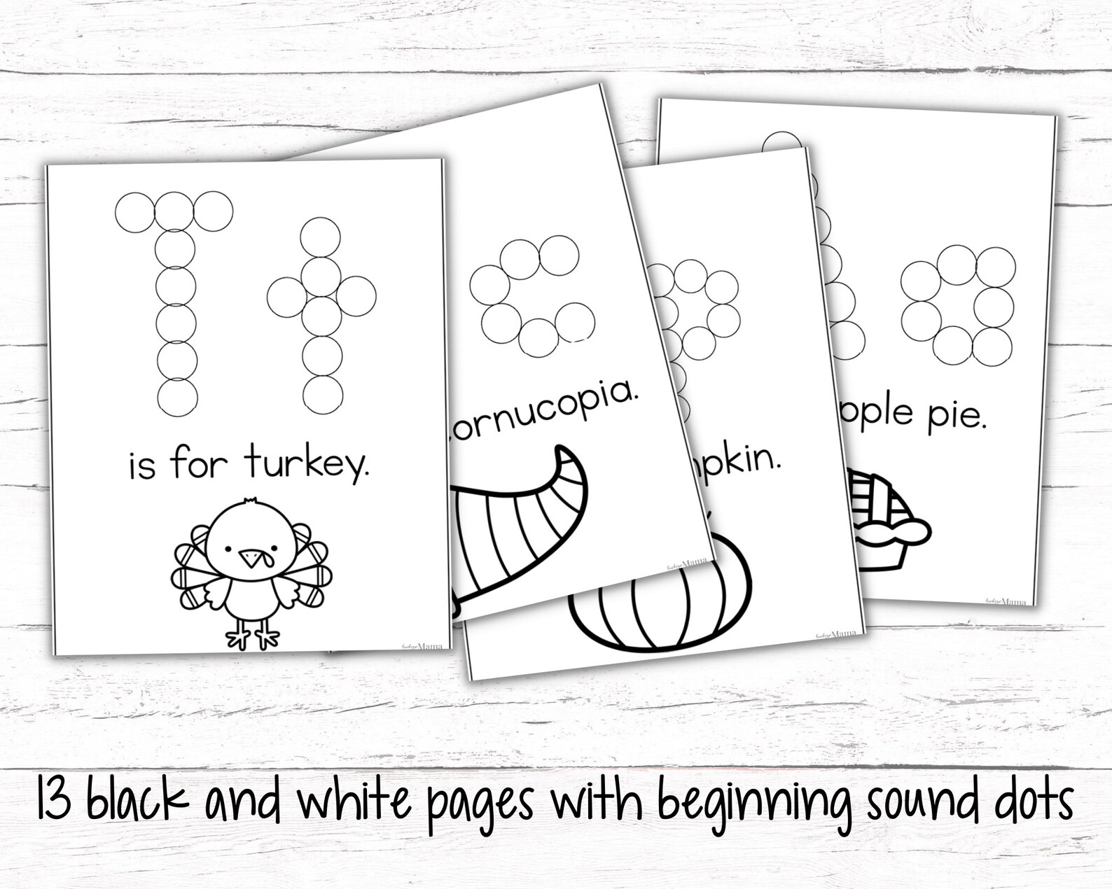 Thanksgiving Center Dot Marker Pages for Preschool and Kindergarten ...