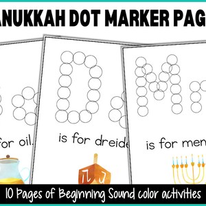 Hanukkah Dot Marker Printable, December Fine Motor Dabber Activities ...