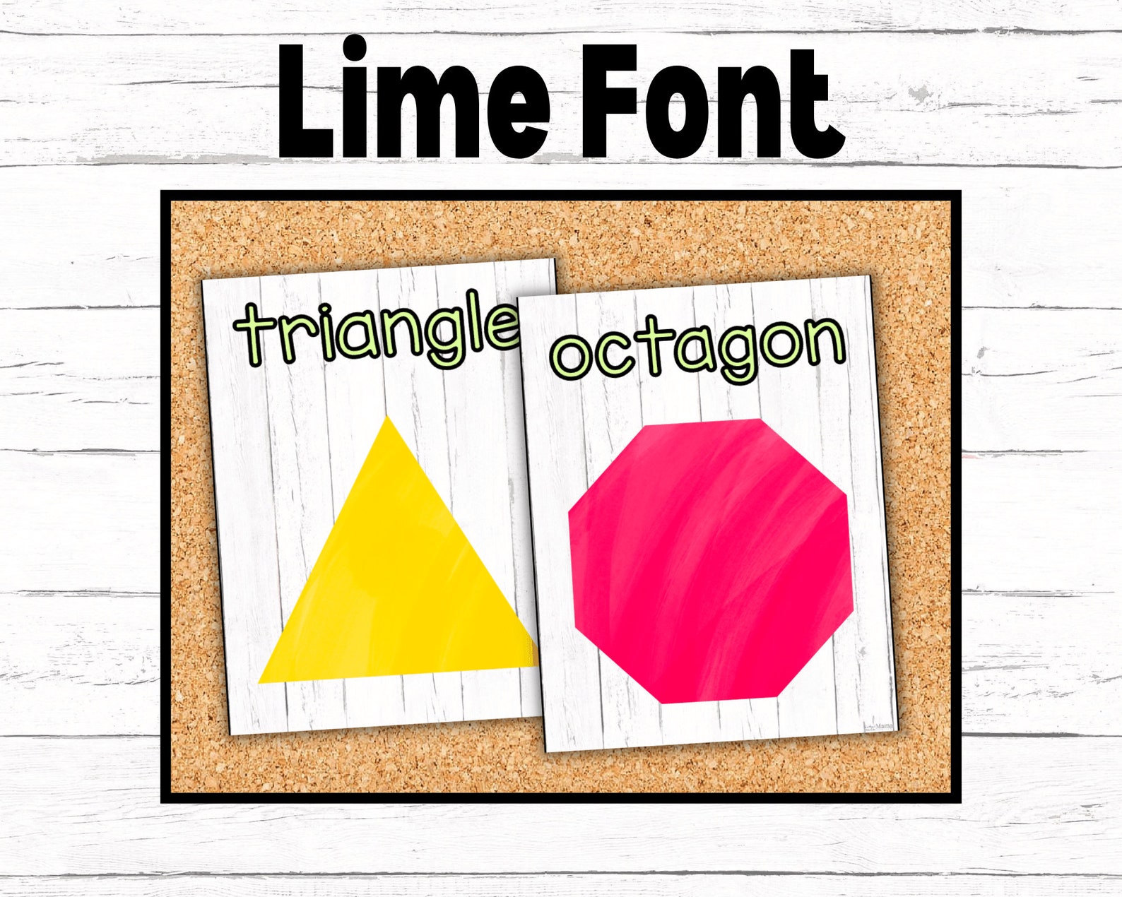 Printable Shape Posters Classroom Decor Shiplap Watercolor - Etsy