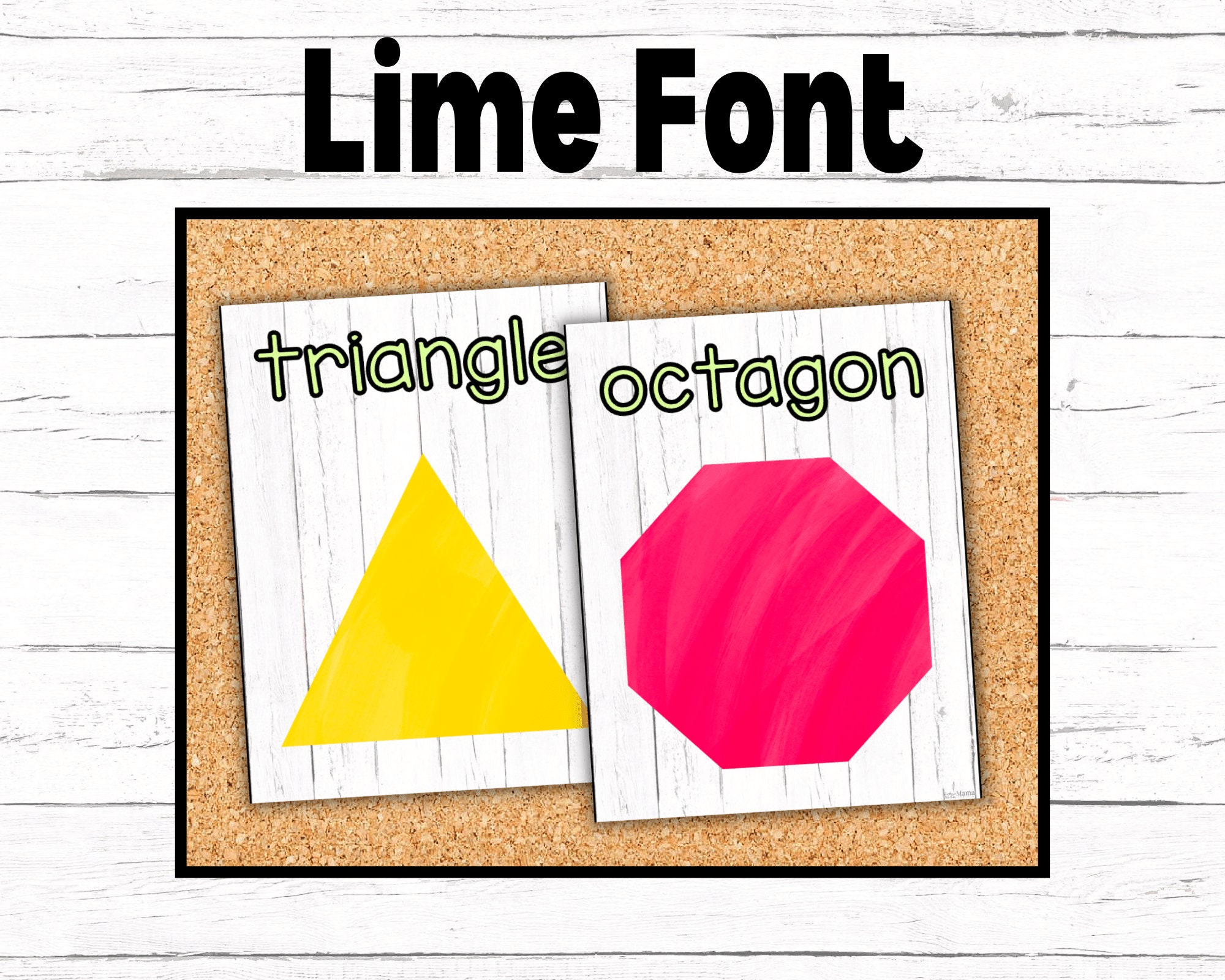 Printable Shape Posters Classroom Decor Shiplap Watercolor - Etsy