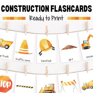 Construction Flashcards for Preschool, Printable Flashcards for ...