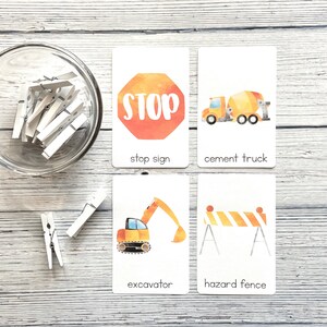 Construction Flashcards for Preschool, Printable Flashcards for ...