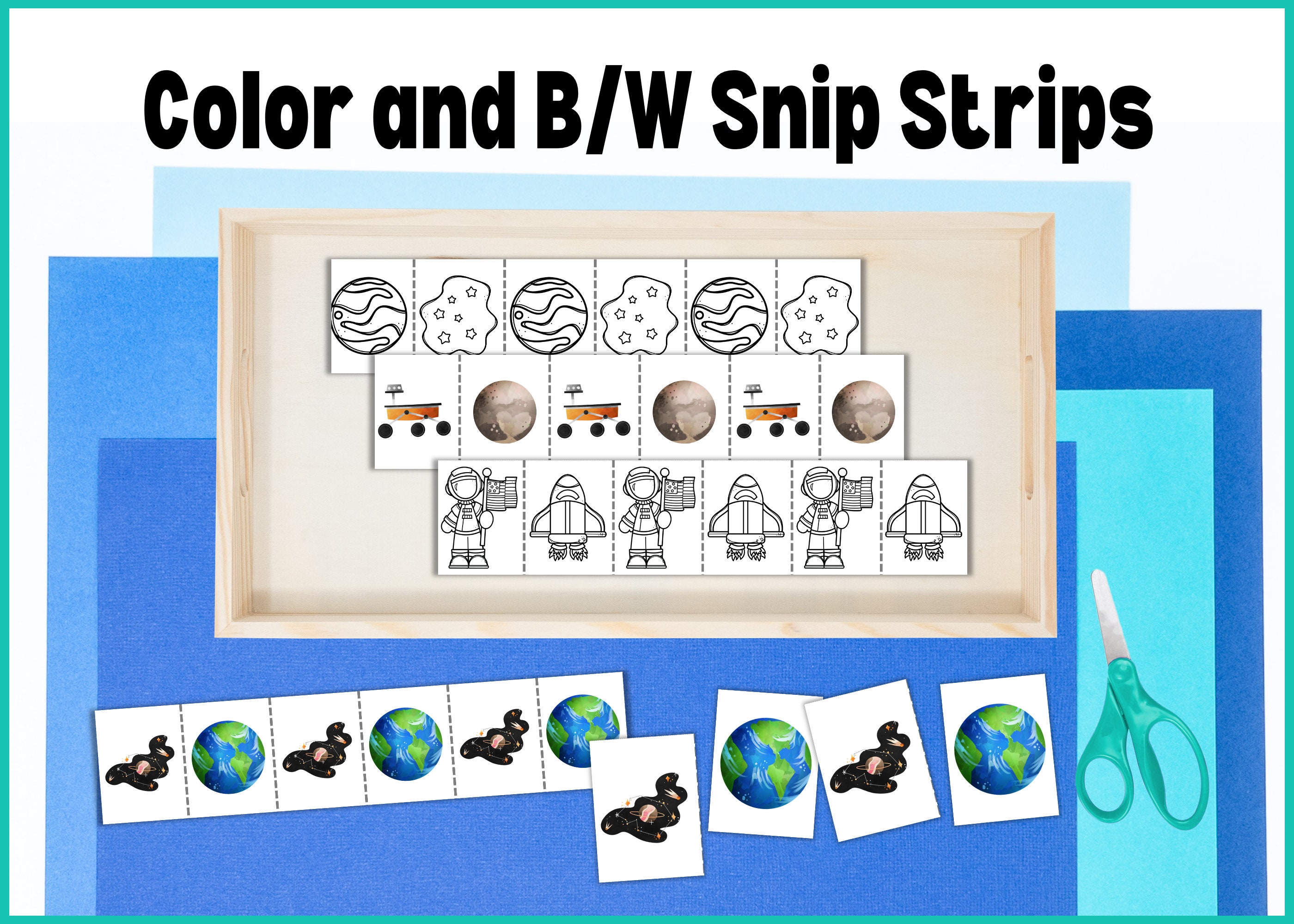 Outer Space Theme Cutting and Tracing Practice for Preschool, Space ...