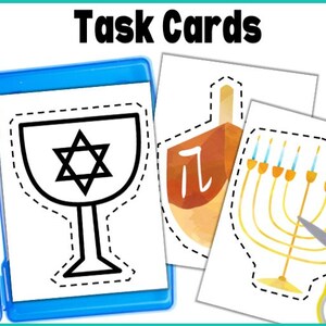 Hanukkah Scissor Practice Activity for Preschool, Fine Motor Cutting ...