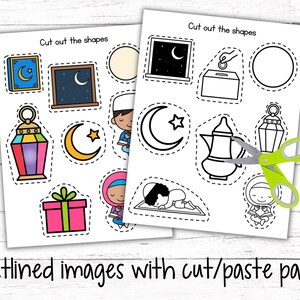 Ramadan Cutting and Tracing Pages for Preschool, Ramadan Printable ...