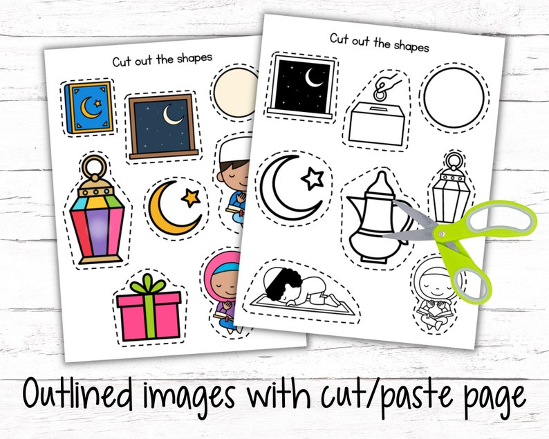 Ramadan Cutting and Tracing Pages for Preschool, Ramadan Printable ...