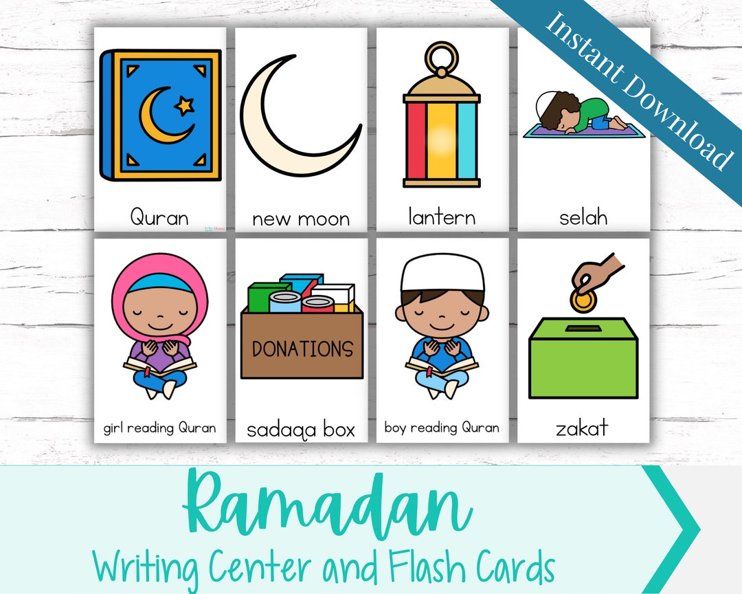 Ramadan Flashcards for Preschool, Printable Flashcards for Toddlers and ...