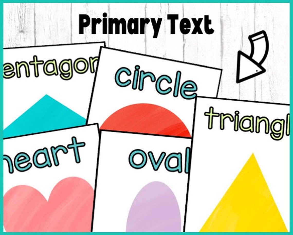 Printable Shape Posters Classroom Decor White Classic - Etsy