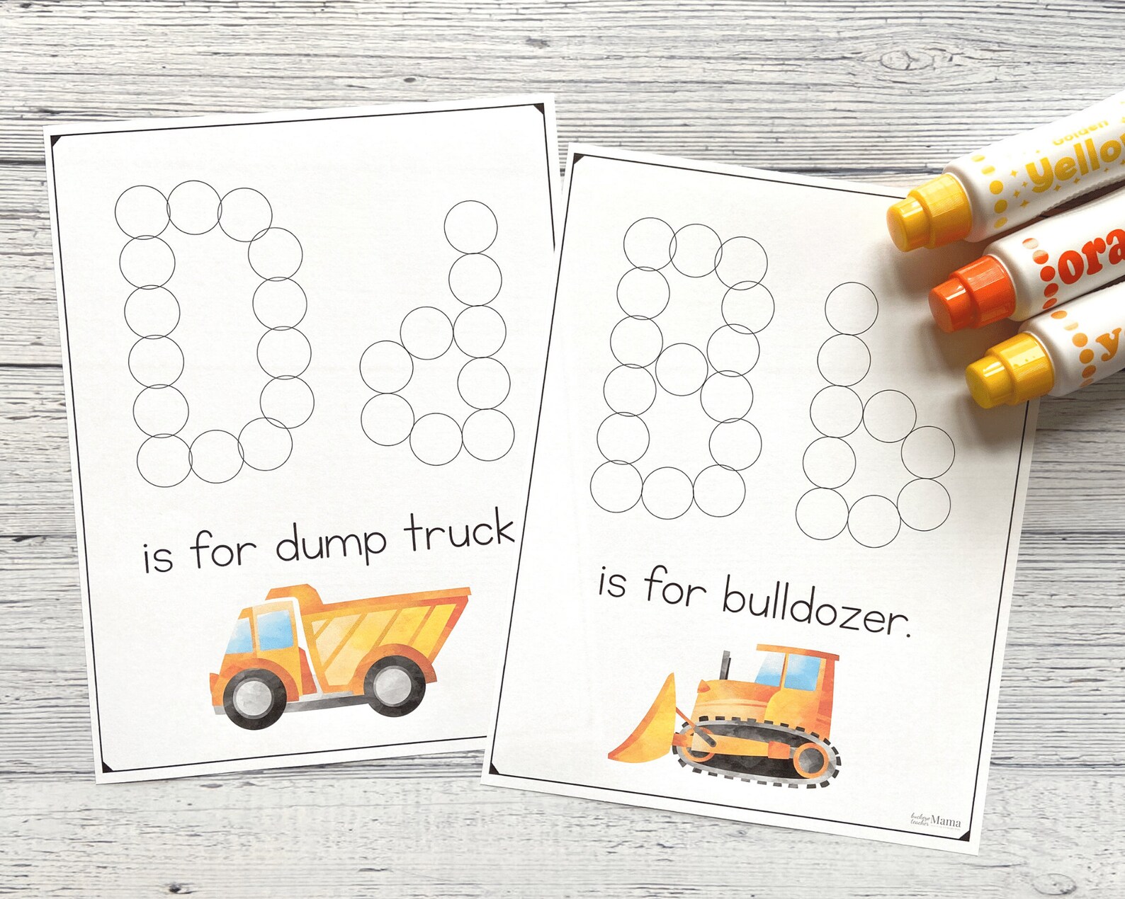 Construction Dot Marker Pages for Preschool and Kindergarten - Etsy