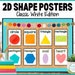 Printable Shape Posters Classroom Decor, Shiplap, Watercolor, 2D Shapes ...