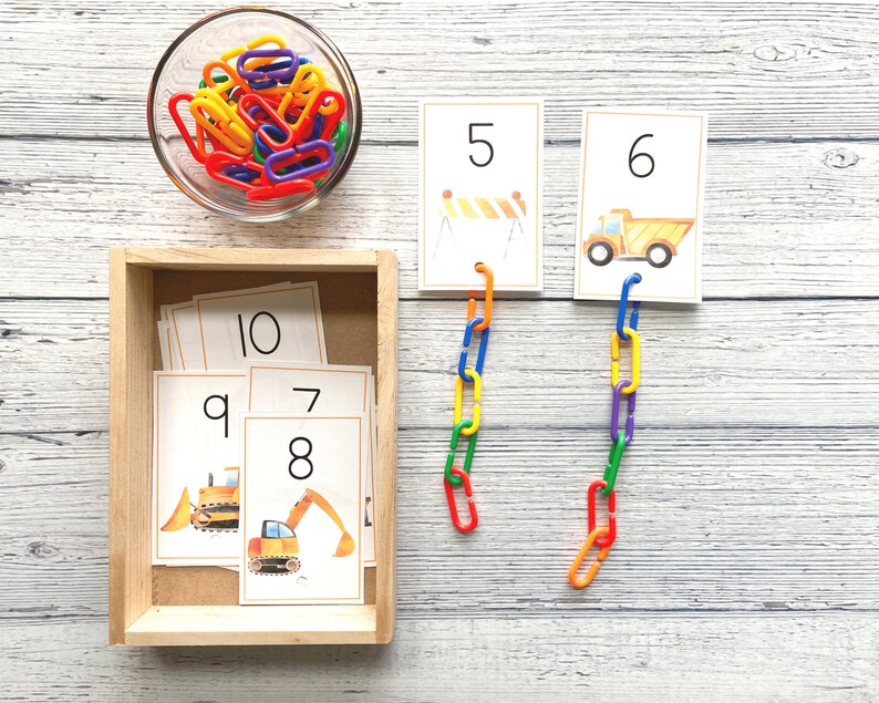Construction Preschool One to One Counting Activity | Construction ...