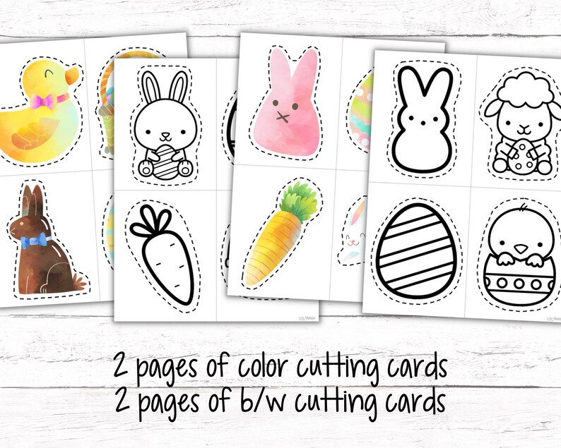 Easter Cutting and Tracing Pages for Preschool Easter - Etsy