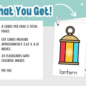 Ramadan Flashcards for Preschool, Printable Flashcards for Toddlers and ...