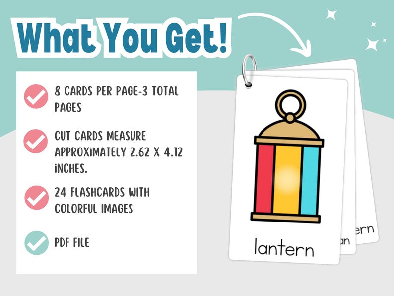 Ramadan Flashcards for Preschool, Printable Flashcards for Toddlers and ...