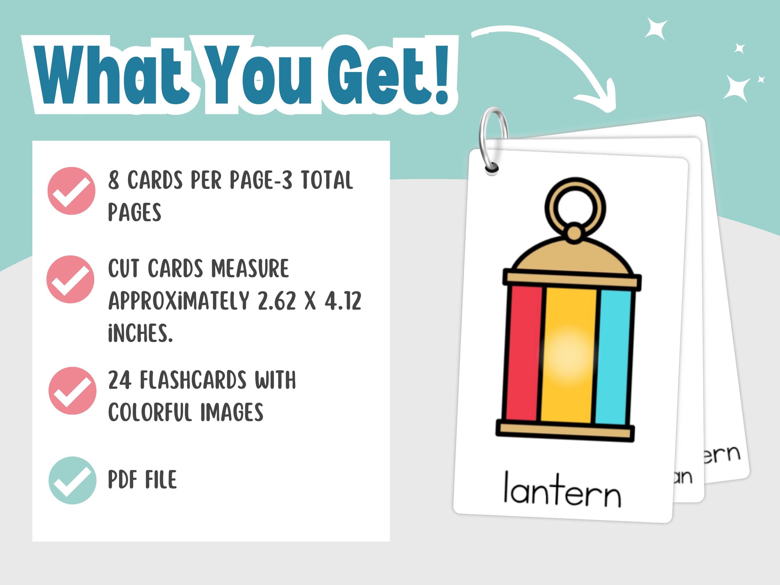 Ramadan Flashcards for Preschool, Printable Flashcards for Toddlers and ...