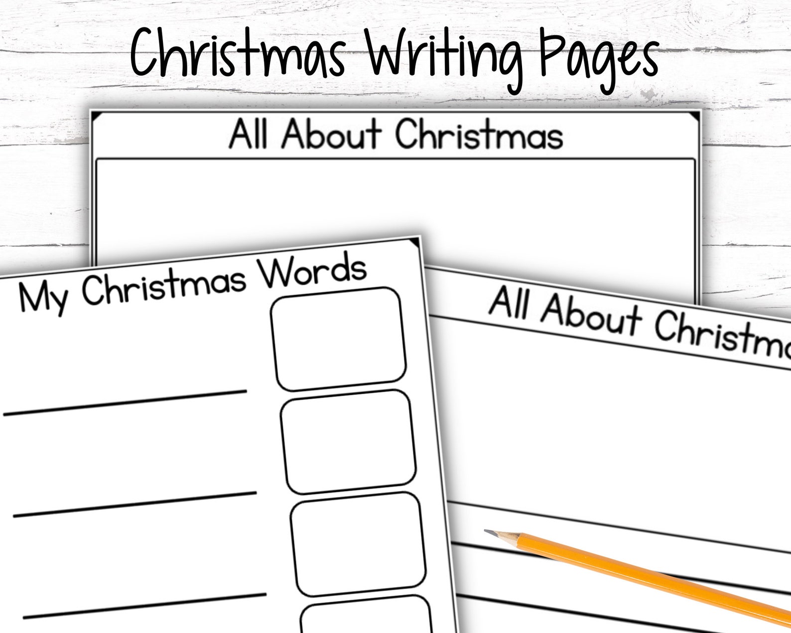 Christmas Flash Cards Flashcards for Preschool Word Wall - Etsy