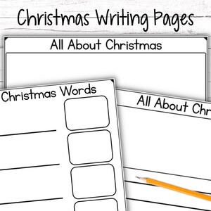 Christmas Flash Cards Flashcards for Preschool Word Wall - Etsy
