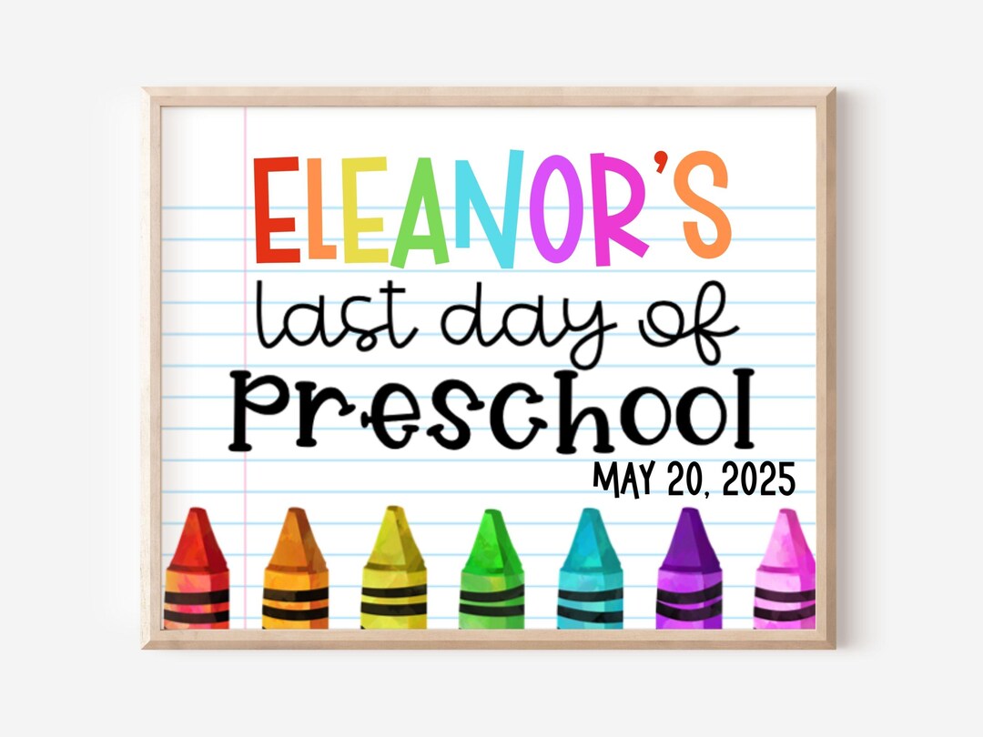 Editable Last Day of School Sign, Editable School Signs, Last Day of ...