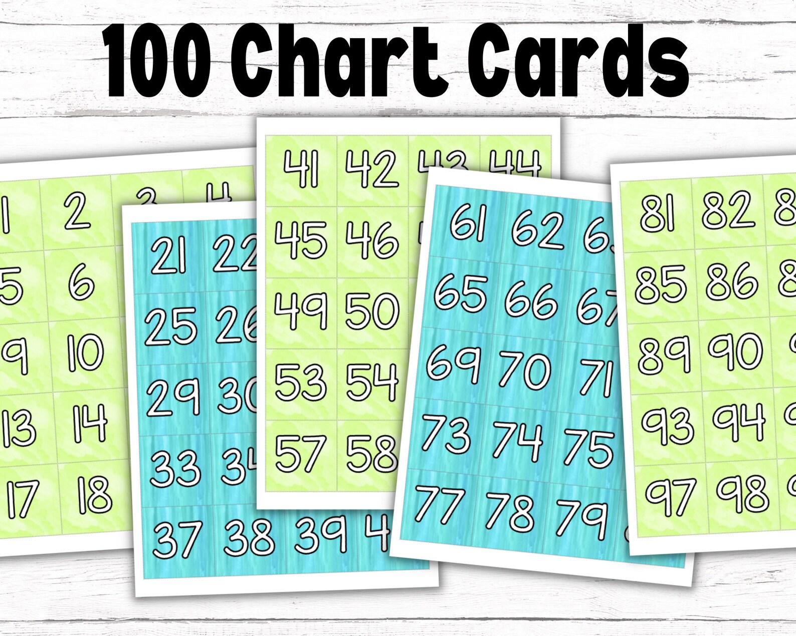 Printable Number Posters Classroom Decor Shiplap Watercolor - Etsy