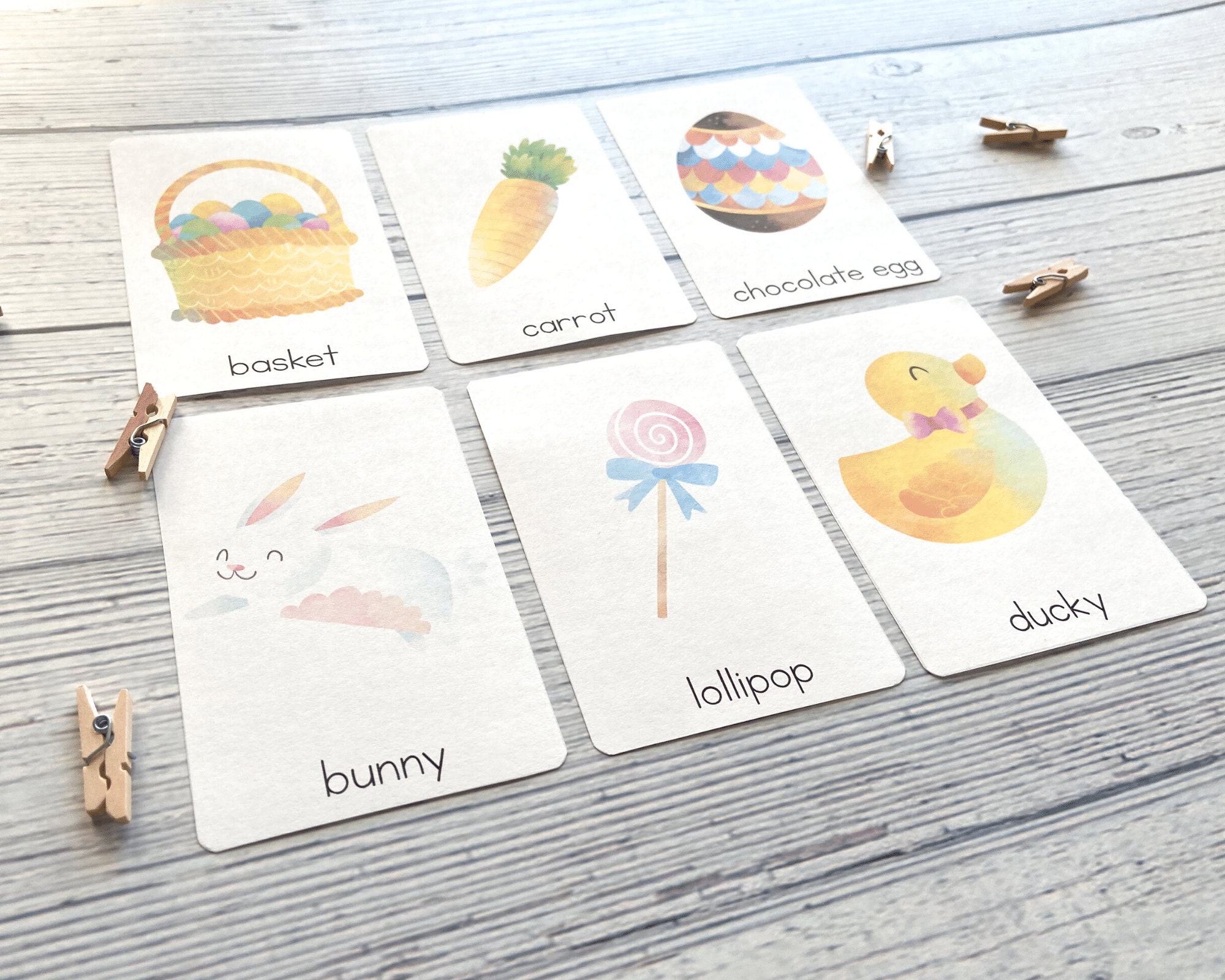 Easter Flashcards for Preschool, Printable Easter Flash Cards ...
