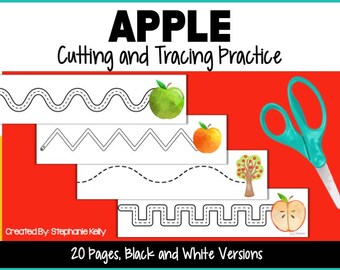 Fall Cutting and Tracing Pages for Preschool, Printable, Scissor ...