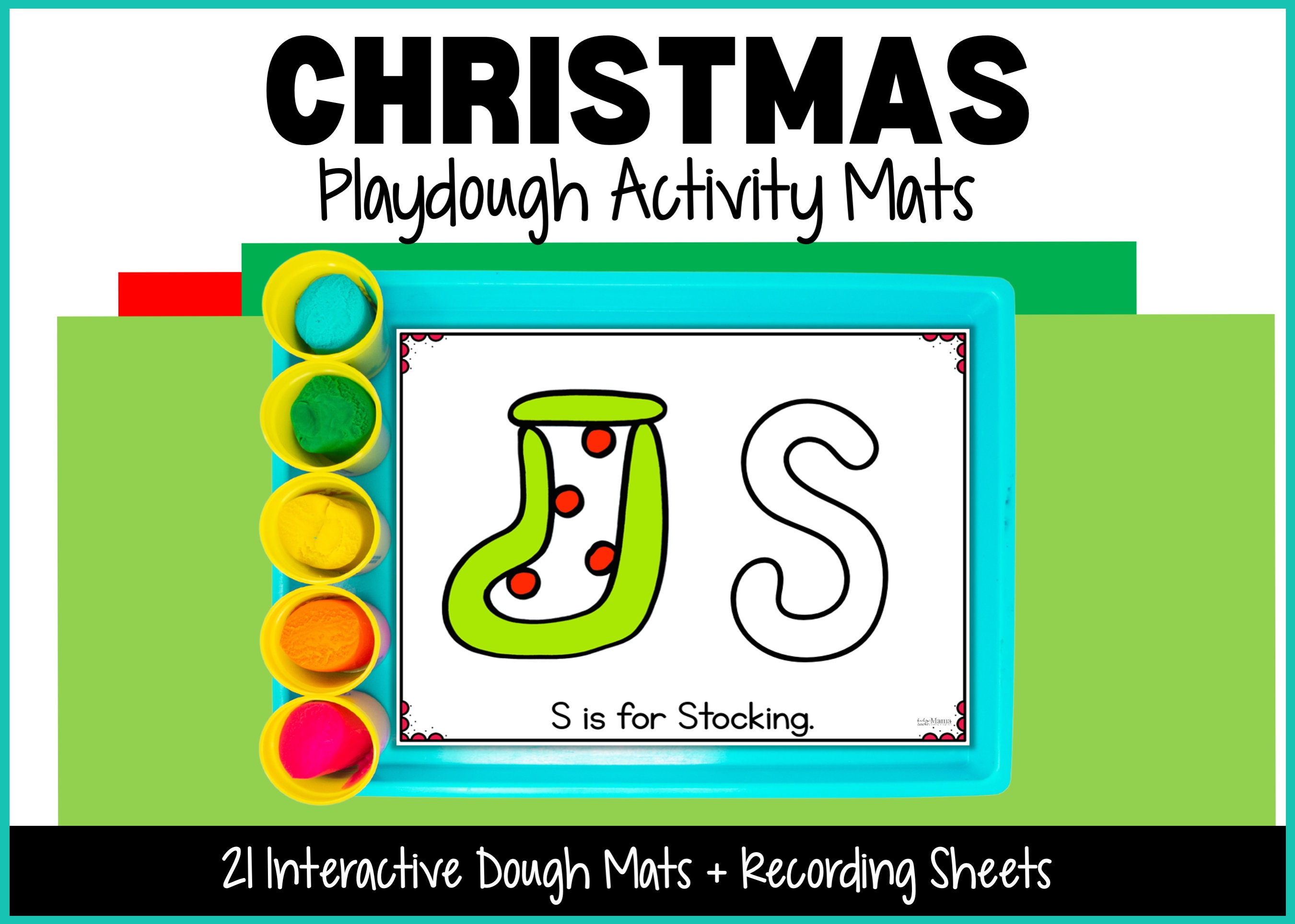 Christmas Playdough Mats for Fine Motor, Fine Motor Activity ...