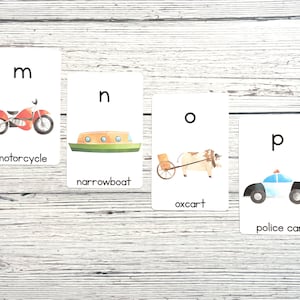 ABC Transportation Flash Cards, Vehicle Flashcards, Alphabet Vehicle ...