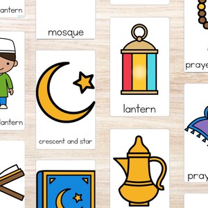 Ramadan Flashcards for Preschool, Printable Flashcards for Toddlers and ...