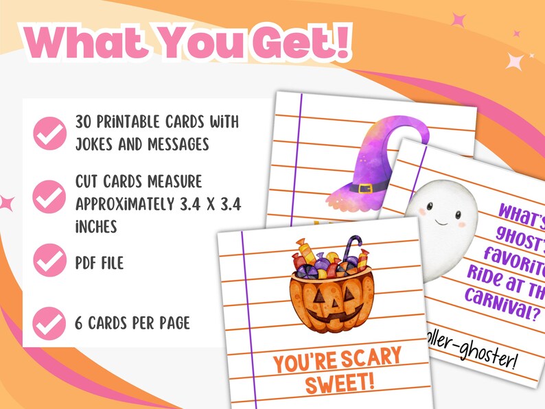 Printable Lunch Box Notes, Halloween Lunchbox Card, October Lunch Note ...