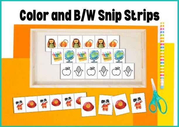 Fall Cutting and Tracing Practice for Preschool Bundle, Fall Scissor ...