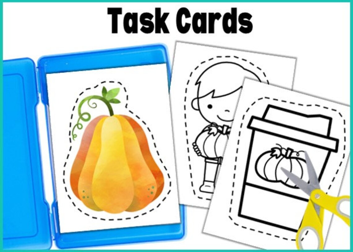 Pumpkin Cutting and Tracing Pages for Preschool Printable - Etsy