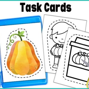 Pumpkin Cutting and Tracing Pages for Preschool, Printable, Scissor ...