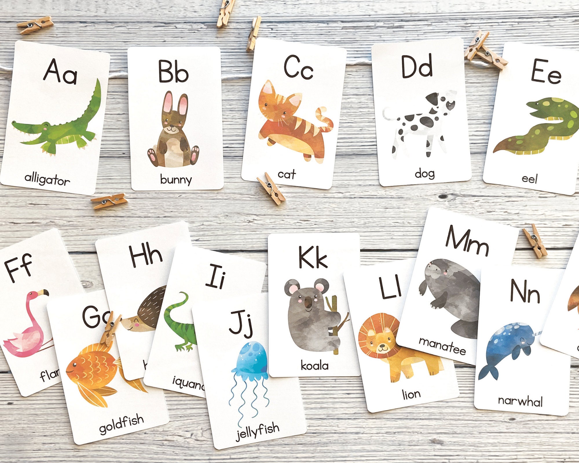 ABC Animal Flashcards for Preschool | Printable Flashcards for Toddlers ...